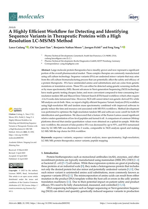Pdf A Highly Efficient Workflow For Detecting And Identifying