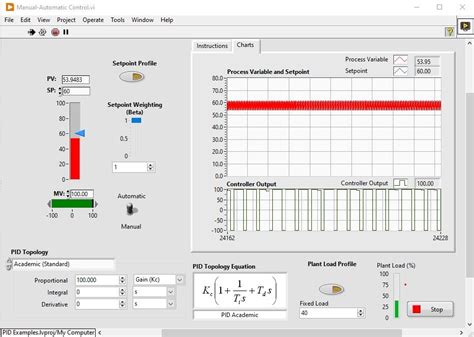 solved pid manul automatic control example p controller ni community