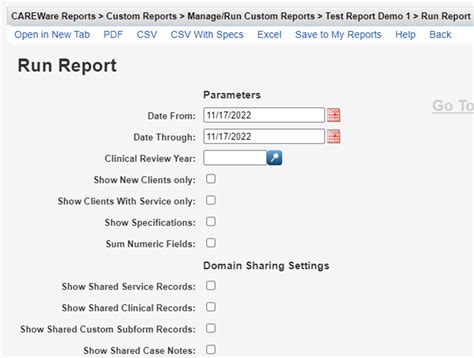 Custom Report Run Report Jprog Support