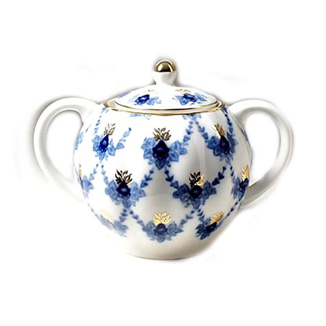 L1683 Lomonosov Porcelain Evening Time Sugar Bowl