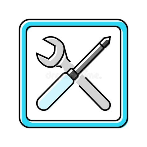 Quick Assembly Product Label Caution Color Icon Vector Illustration Stock Illustration