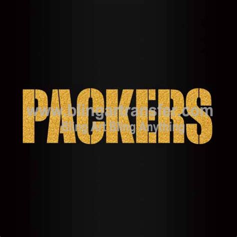 Packers Heat Transfers Glitter Vinyl Blingartransfer