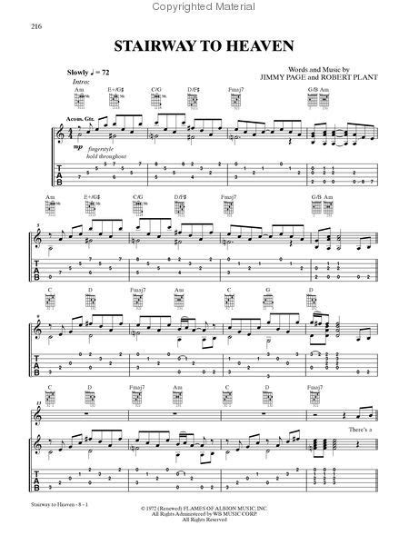 Look Inside The Big Easy Book Of Classic Rock Guitar Sheet Music On