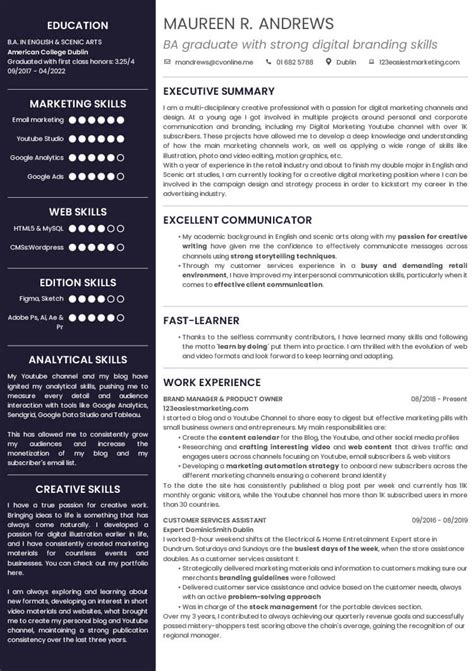 Student CV Examples Writing Tips And Template 55 OFF
