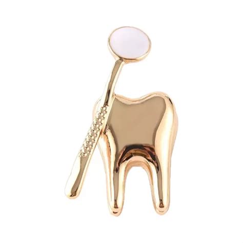 Fashion Tooth Shape Medical Brooch Pins For Doctor Nurse Lapel Backpack