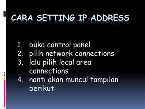 Cara Setting Ip Address Ppt