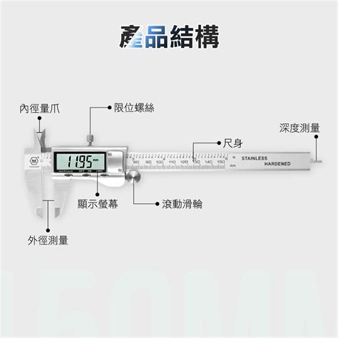 工仔人 不銹鋼游標卡尺150mm電子數位顯示游標卡尺 公英制 Lcd數顯螢幕 Mit Dvc S150 Pchome 24h購物