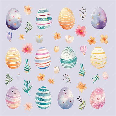 Premium Vector Cute Kawaii Easter Egg Cartoon Illustration Collection
