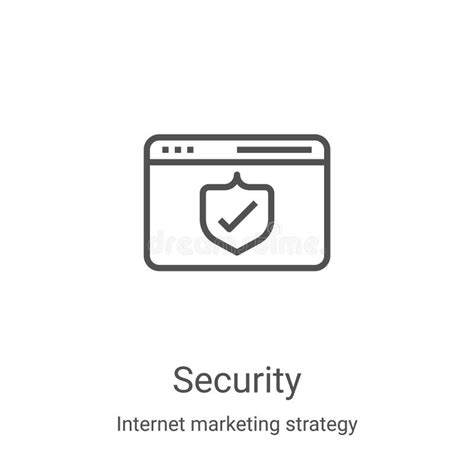 Security Icon Vector From Internet Marketing Strategy Collection Thin Line Security Outline