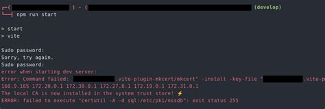 Failed To Execute Certutil · Issue 69 · Liuweigl Vite Plugin Mkcert