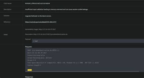 Citrix Netscaler Out Of Bounds Memory Read Vulnerability Cve 2025 5777 Ridge Security