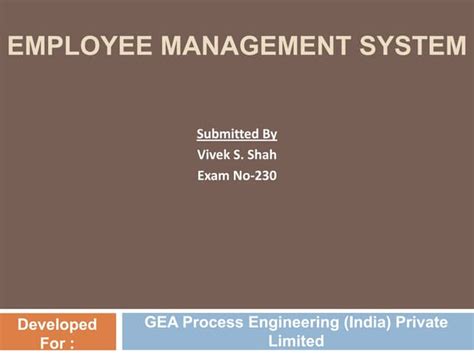 Employee Management System Pptx