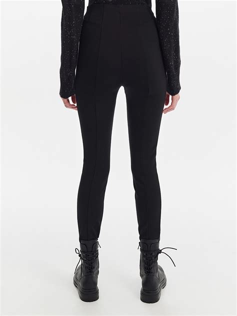 Легинсы со вставками из экокожи 3450107705 50 купить в интернет магазине Love Republic по цене