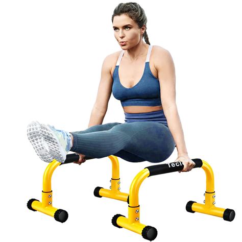 Mua Teclor Push Up Bar Parallettes Bars For L Sit And Dip Heavy Duty No Wobbling Parallel Bars