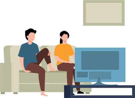 People Watching Tv Vector Art Icons And Graphics For Free Download