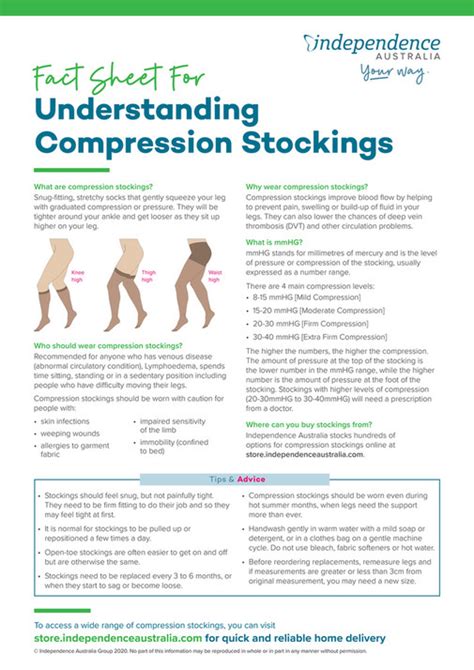 Independence Australia Understanding Compression Stockings Page 1