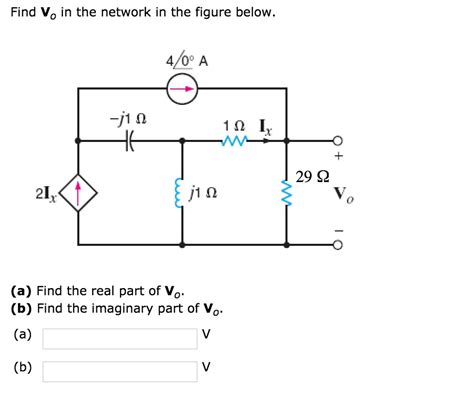 Solved Find Vo In The Network In The Figure Below 4 0 29 Chegg Com