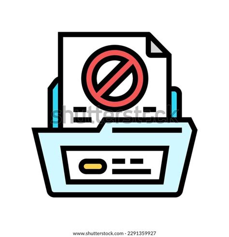 Proposal Rejected Color Icon Vector Proposal Stock Vector Royalty Free