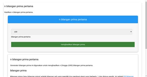 N Bilangan Prima Pertama