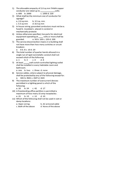 Sample Codes In Elect Pdf