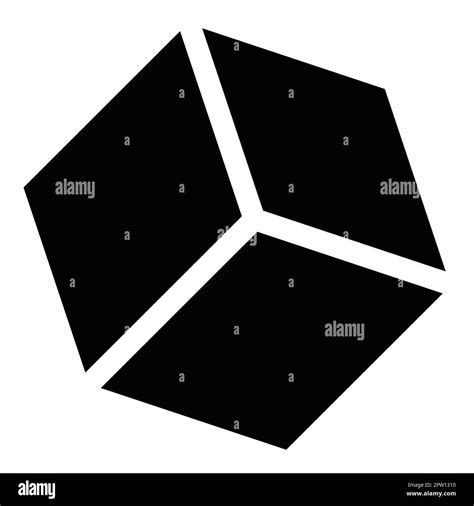Cube Icon Cuboid Block Shape Vector Element Illustration Stock Vector Image And Art Alamy