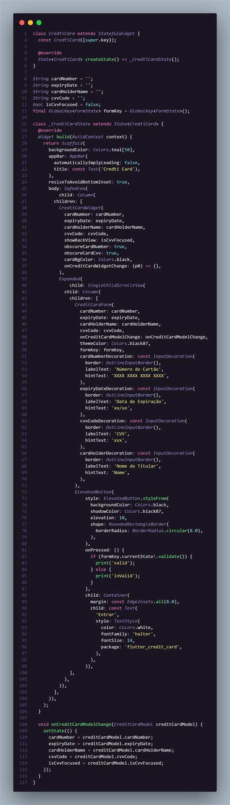 error holdername · issue 143 · simformsolutionspvtltd flutter credit card · github