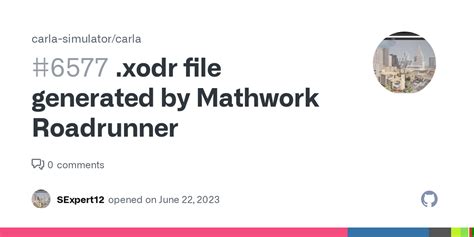 Xodr File Generated By Mathwork Roadrunner · Issue 6577 · Carla Simulatorcarla · Github