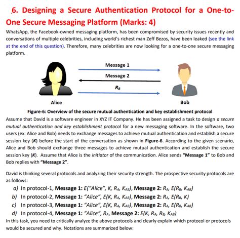 6 Designing A Secure Authentication Protocol For A
