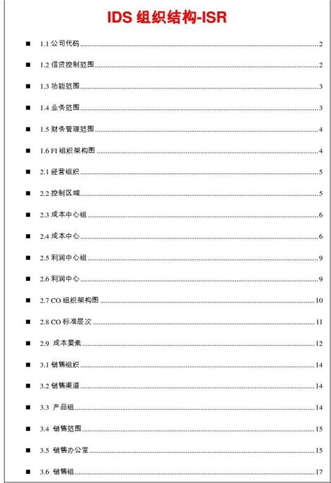 Ids组织结构配置isr Word文档在线阅读与下载 免费文档