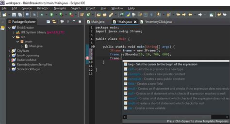 When I Do Ctrl Space It Opens The Defaults Proposals How Can I Directly Open The Java