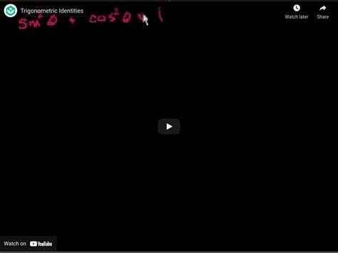 Khan Academy Trigonometry Trigonometric Identities Instructional Video For 9th 10th Grade