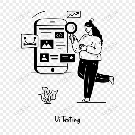 Ui 테스트 의 현대 핸드 드로잉 삽화 Png 일러스트 무료 다운로드 Lovepik