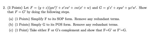 Solved Please Do Not Use K Maps To Simplify For Part A And