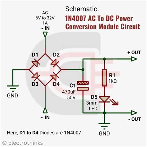 1n4007 Ac To Dc Power Conversion Module