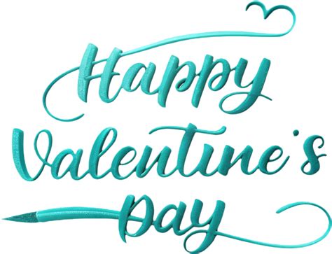 Romantic Happy Valentines Festive Greeting In Cursive 55530140 Png
