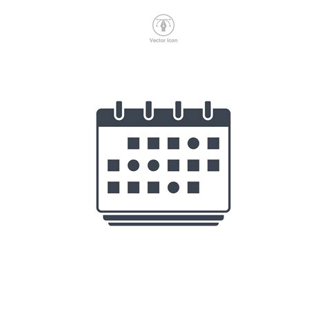 Calendar Icon A Neat And Organized Vector Illustration Of A Calendar Symbolizing Scheduling
