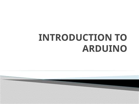 Introductiontoarduino Uno Applications Ppt