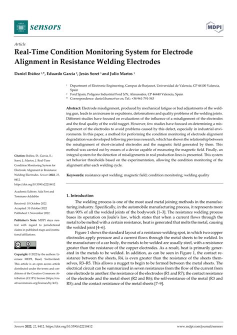 pdf real time condition monitoring system for electrode alignment in