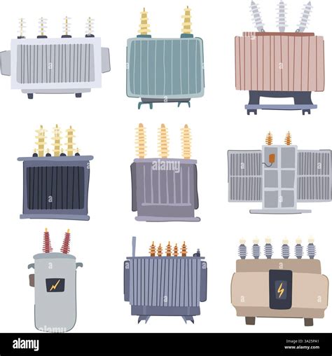 Electrical Transformer Set Cartoon Vector Illustration Stock Vector Image And Art Alamy Electrical Transformer Set Cartoon Vector Illustration Stock Vector Image And Art Alamy