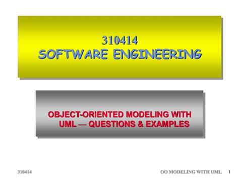 Ppt Object Oriented Modeling With Uml — Questions And Examples