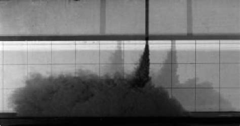 photograph of the initial devlopment of a particle driven gravity