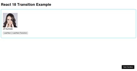 React 18 Transition Example Codesandbox