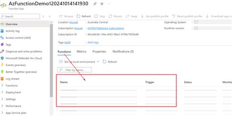 Solved Azure Function Is Not Showing In The List In Azure Function App In Portal After