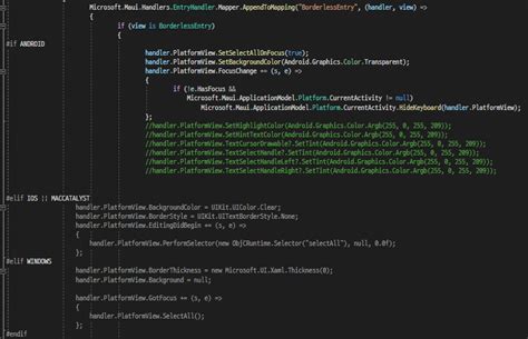 Maui If Android Or Ios Or Window 플랫폼 설정