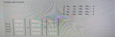 Solved Points Solve The System Chegg