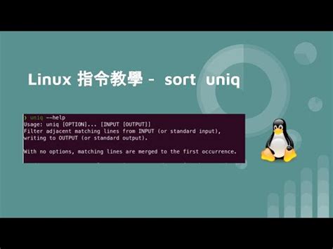 Linux 指令教學 sort uniq YouTube