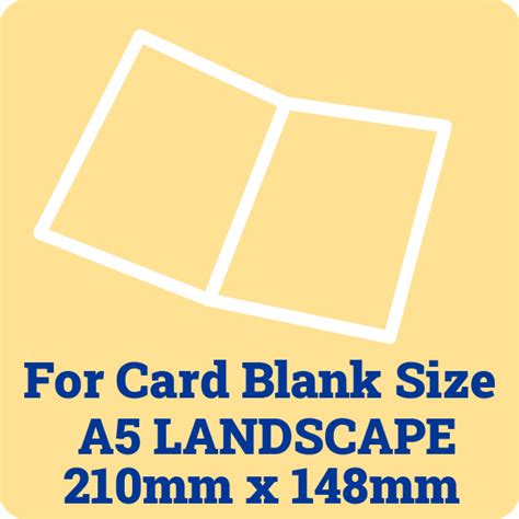 50 A5 Landscape Card Blank Insert Sheets Craft Card Blanks Card Blanks Direct Formerly DS