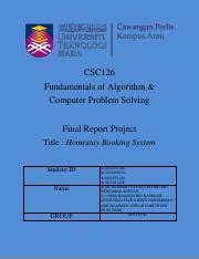 Final Report CSC126 GrupProject Pdf CSC126 Fundamentals Of Algorithm
