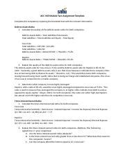 Financial Analysis Debt To Assets And Times Interest Earned Course Hero