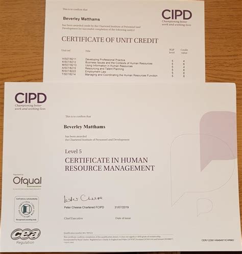 Beverley Matthams Assoc Cipd On Linkedin Cipd Certificate Arrived Today